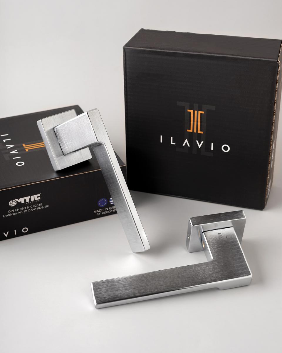 Ручка Ilavio 2648 прямоугольная розетка хром мат ⭐ купить, цена в ...